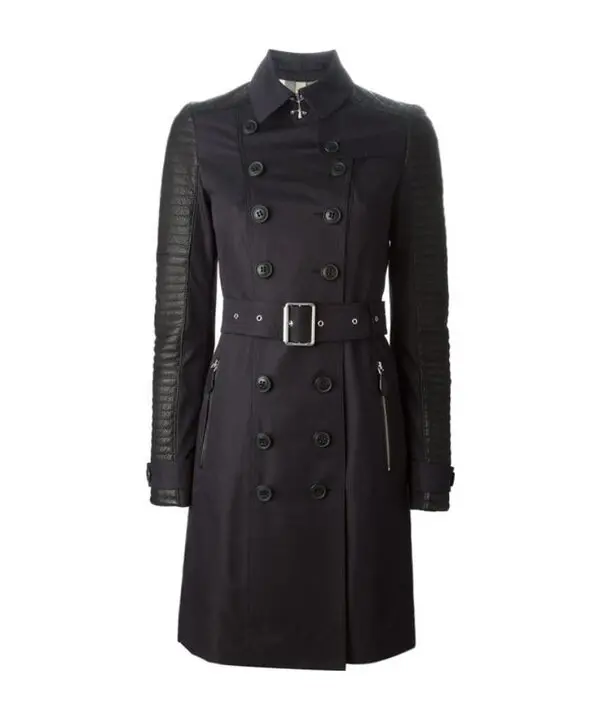Burberry Double-breasted Trench Coat With Tie Details