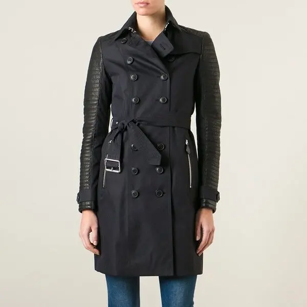 Burberry Double-breasted Trench Coat With Tie Details