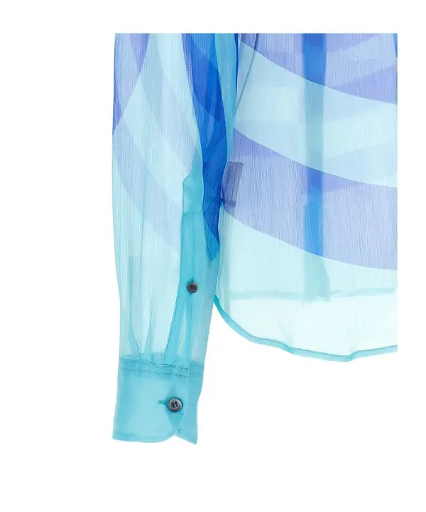 Dries Van Noten Long-sleeved Printed Shirt - Blue