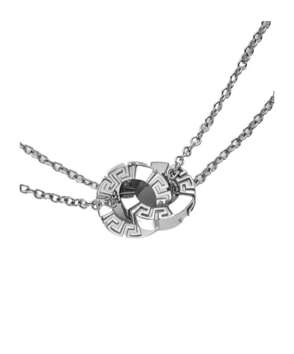 Versace Greca Double-chain Necklace - Silver