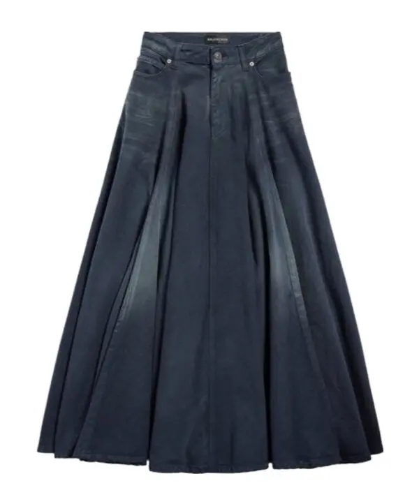 Balenciaga Godet Maxi Skirt - Black