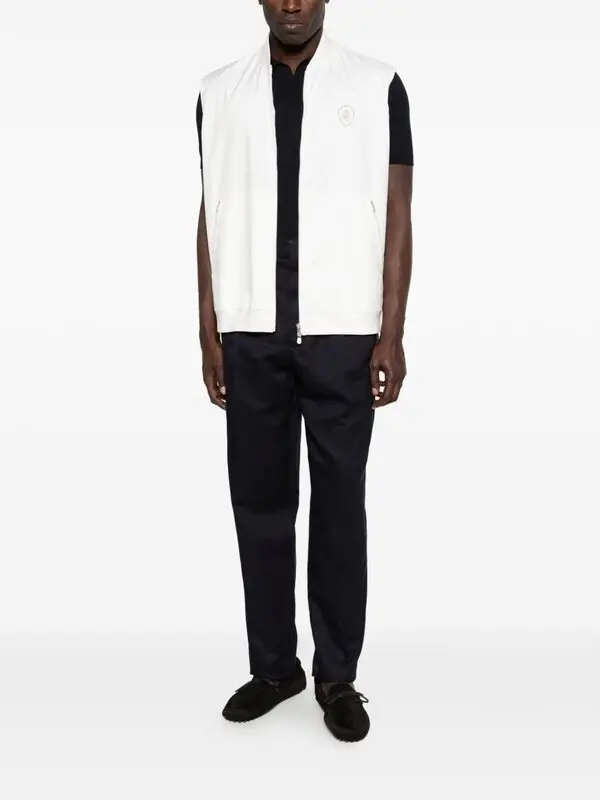 Brunello Cucinelli Sleeveless Zip-up Coat - White