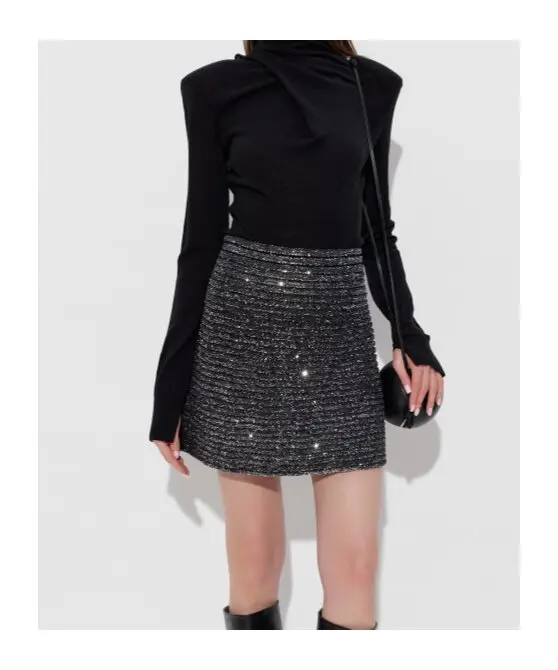 Alaïa Sequined A-line Mini Skirt