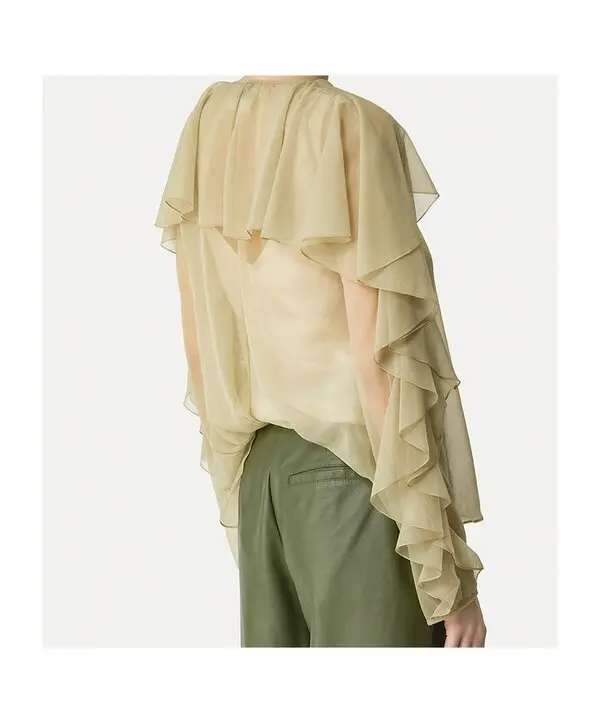 FORTE_FORTE Ruffled Layered Blouse - Nude