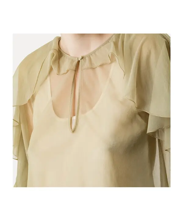 FORTE_FORTE Ruffled Layered Blouse - Nude