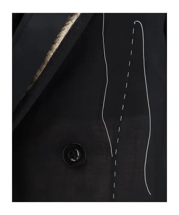 Sacai Double-breasted Blazer With Pleated Back Detail