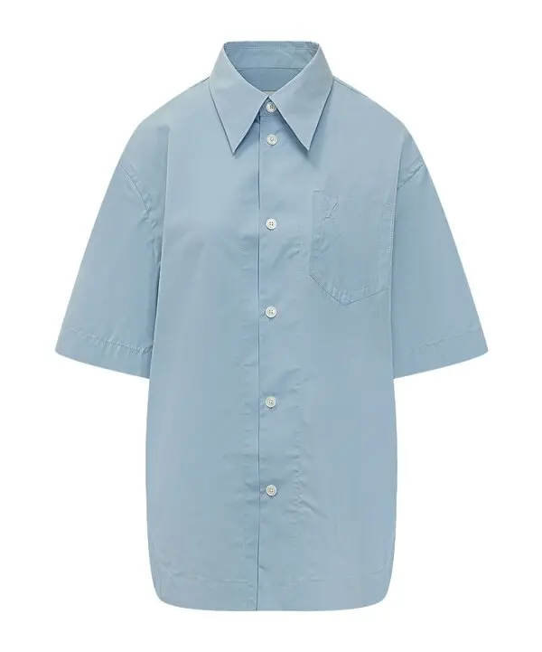 Ami Wide Short-sleeve Shirt - Blue