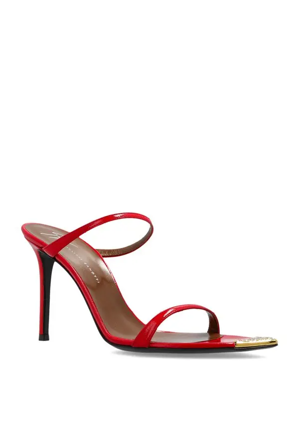 GIUSEPPE ZANOTTI Embellished Pointed Toe Stiletto Heeled Sandals