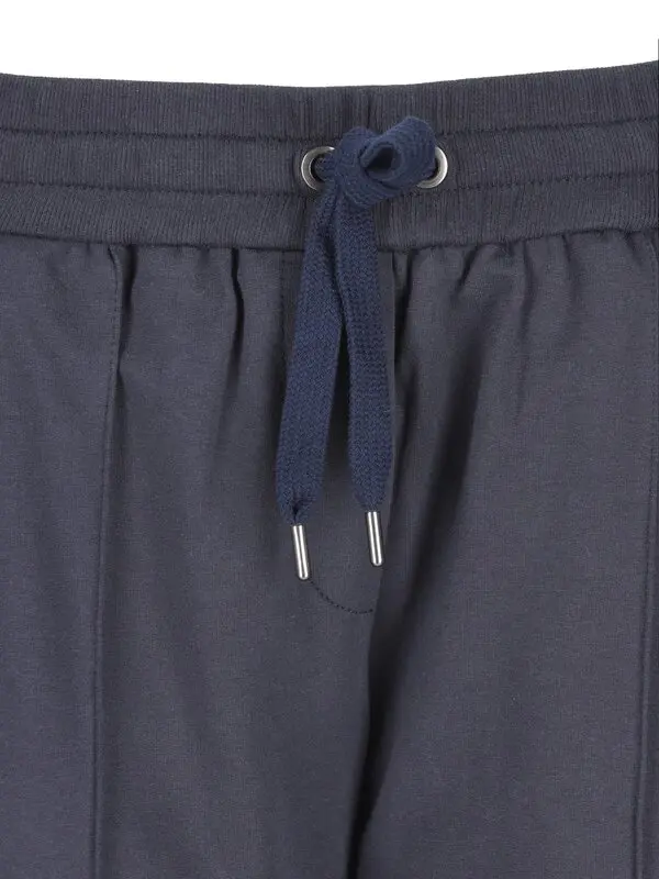 Brunello Cucinelli Drawstring Tapered-leg Sweatpants - Blue