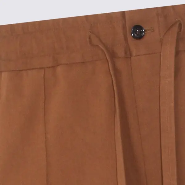 Valentino Garavani Pleated Drawstring Trousers - Brown