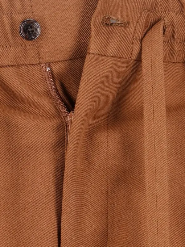 Valentino Garavani Pleated Drawstring Trousers - Brown