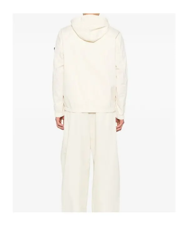 Stone Island Zip-up Hooded Jacket - Ivory