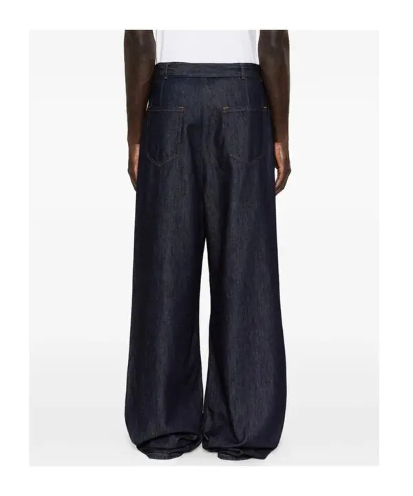 Dries Van Noten Belted Wide-leg Jeans - Blue