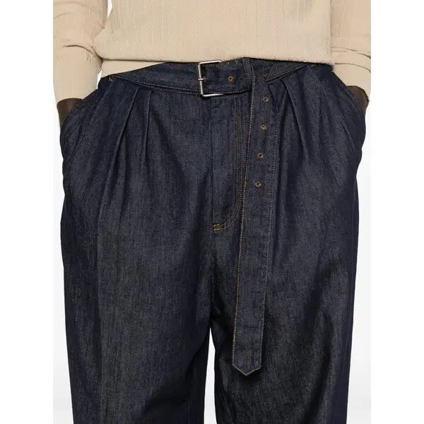 Dries Van Noten Belted Wide-leg Jeans - Blue