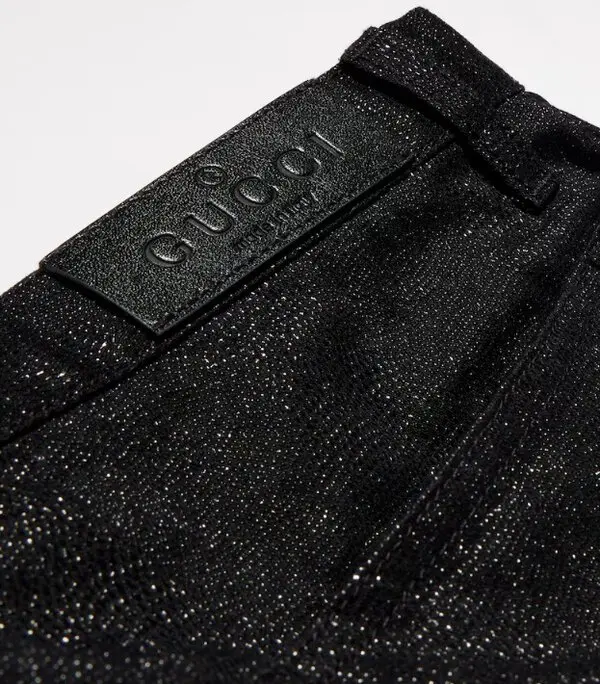 Gucci Printed Cotton Denim Pants
