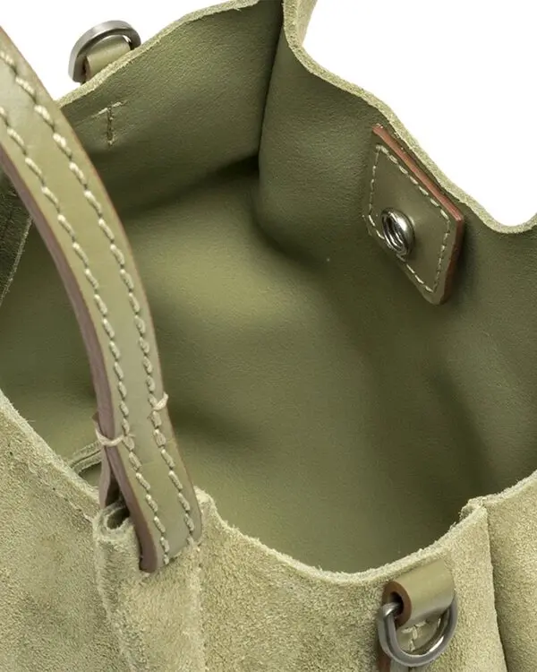 GIANNI CHIARINI Suede Top Handle Bag