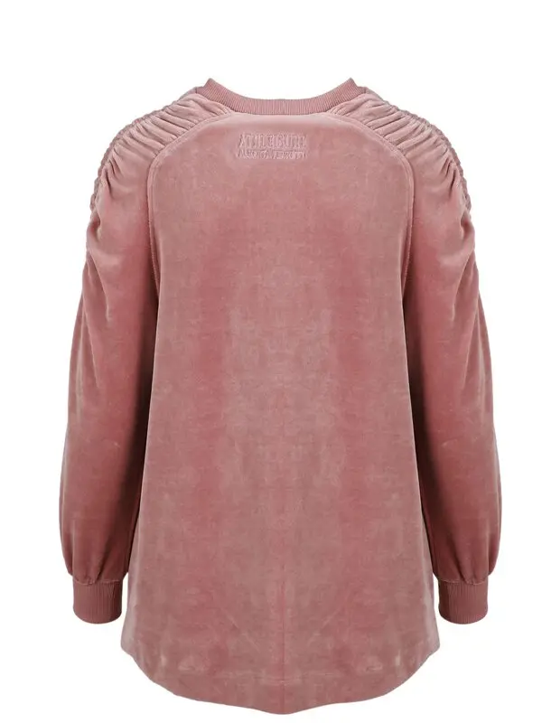 Alberta Ferretti Chenille Ruched Sweatshirt