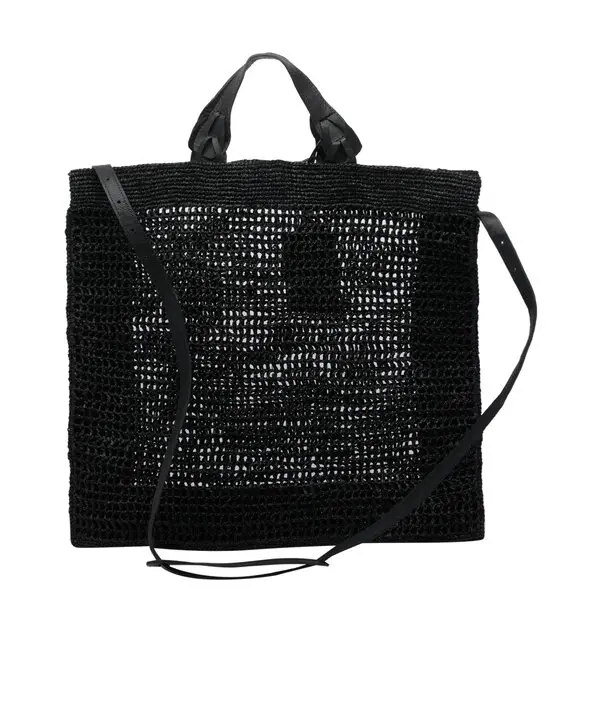 IBELIV Woven Tote Bag With Detachable Label