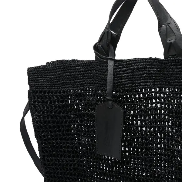 IBELIV Woven Tote Bag With Detachable Label