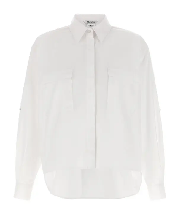 Max Mara Button-up Long-sleeve Shirt - White