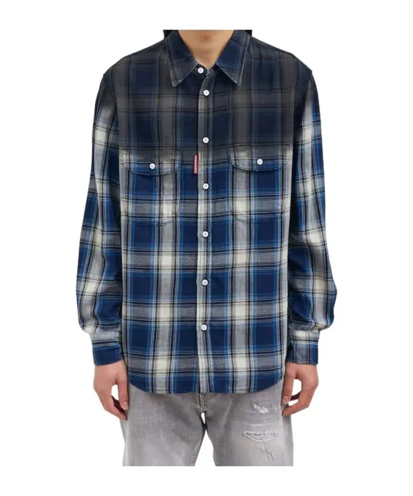 Dsquared2 Long-sleeved Buttoned Shirt - Gray