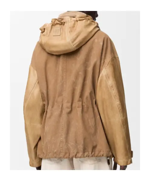Loewe Short Nappa Lambskin And Cotton Parka