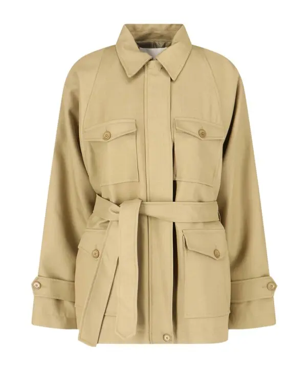 THE FRANKIE SHOP Kelia Belted Utility Jacket - Sage