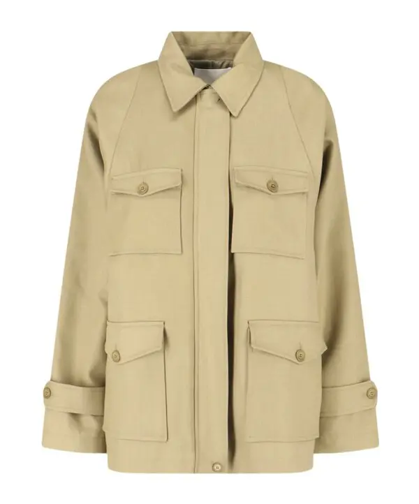 THE FRANKIE SHOP Kelia Belted Utility Jacket - Sage