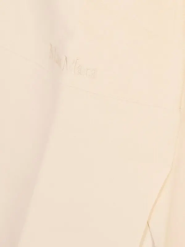 Max Mara Long Sleeve Polo Top With Gold Button Details - Ivory