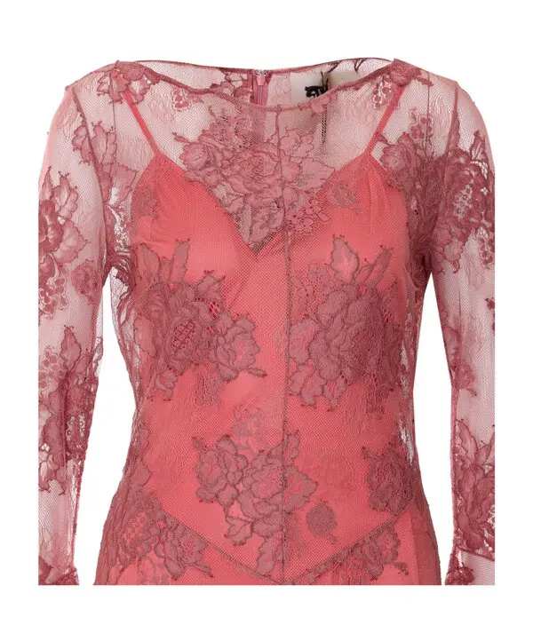 ANIYE BY Long Sleeve Lace Maxi Dress
