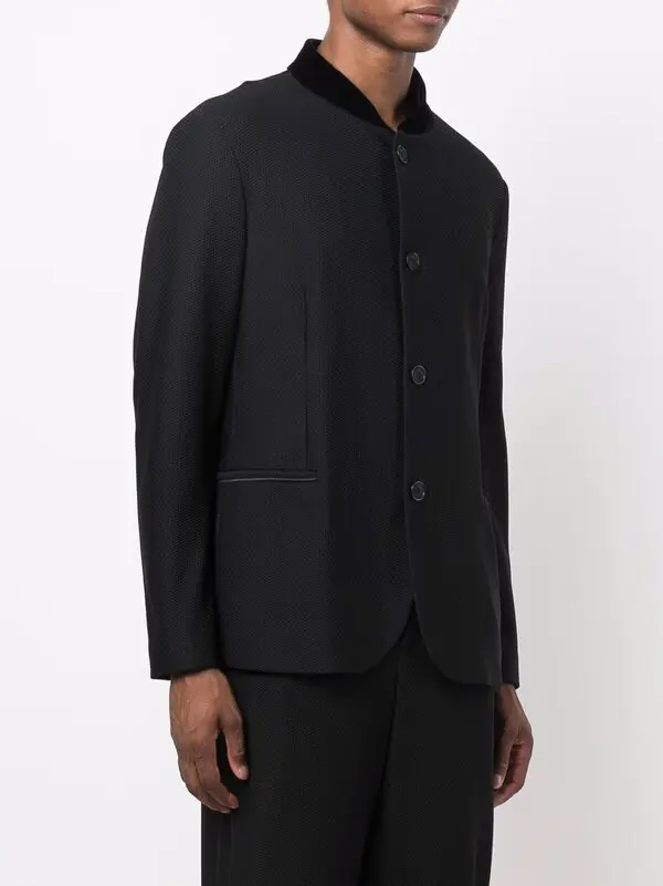 Giorgio Armani Contrast Trim Single-breasted Blazer