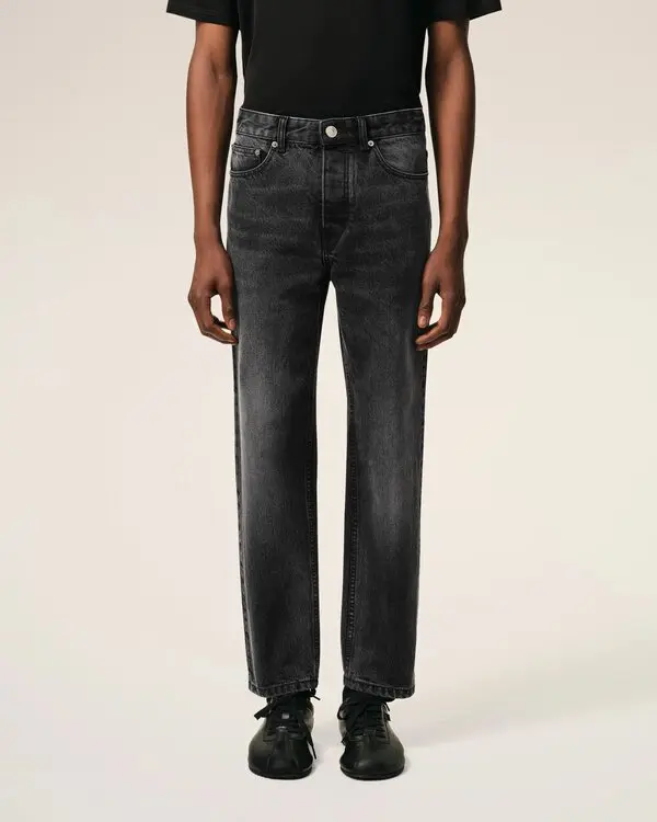 AMI Paris Buttoned Cotton Jeans - Grey