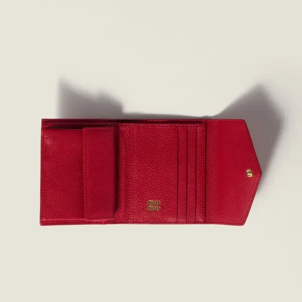 Miu Miu Small Leather Wallet - Red