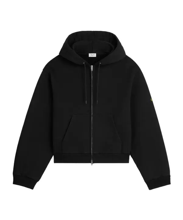 Celine Cotton Fleece Zipped Hoodie