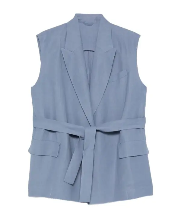 Brunello Cucinelli Sleeveless Belted Blazer