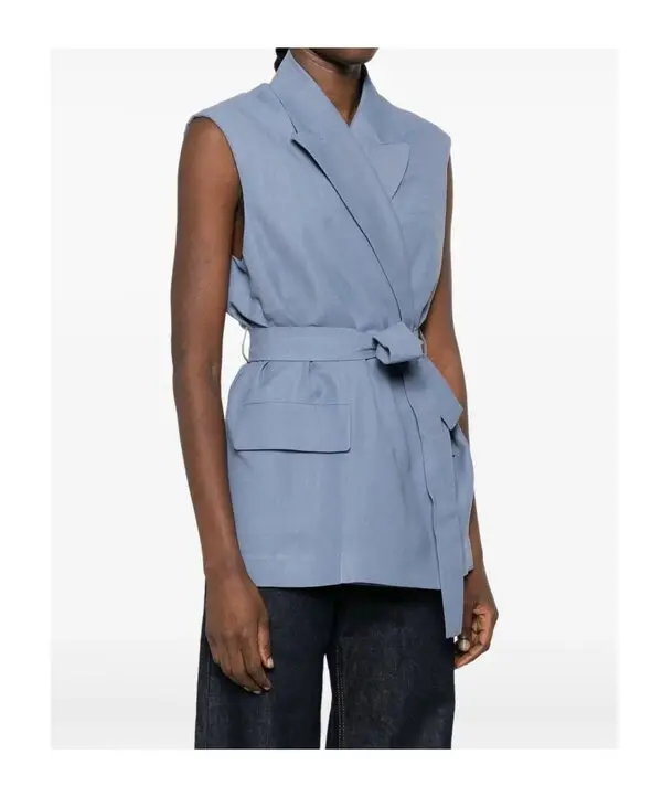 Brunello Cucinelli Sleeveless Belted Blazer