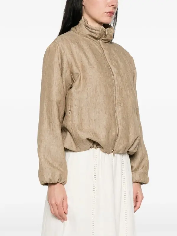 Herno Zip Fastening Jacket - Nude