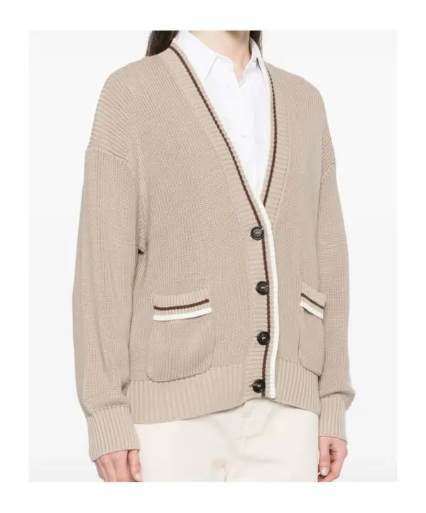 Brunello Cucinelli Cardigan With Striped Detail