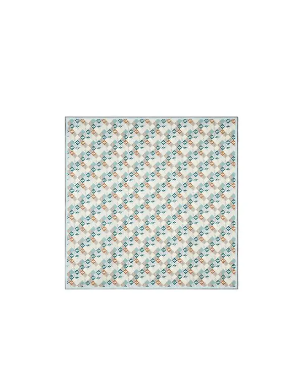 Fendi Monogrammed Square Scarf - Blue