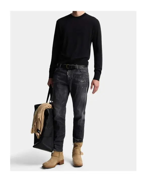 Dsquared2 Slim-fit Distressed Jeans - Black