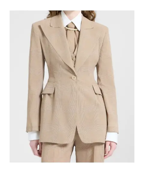 Ermanno Scervino Fitted Single-breasted Checked Blazer