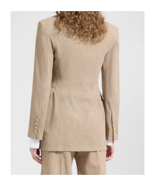 Ermanno Scervino Fitted Single-breasted Checked Blazer