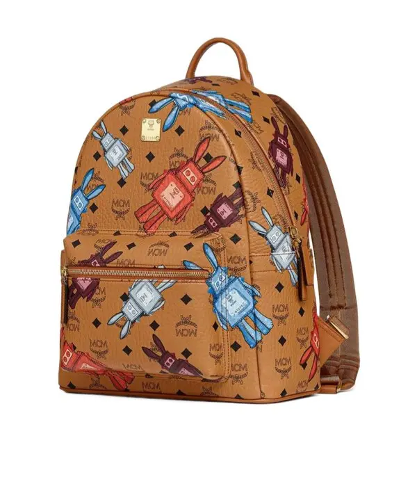 Mcm Stark Vi Printed Backpack - Brown