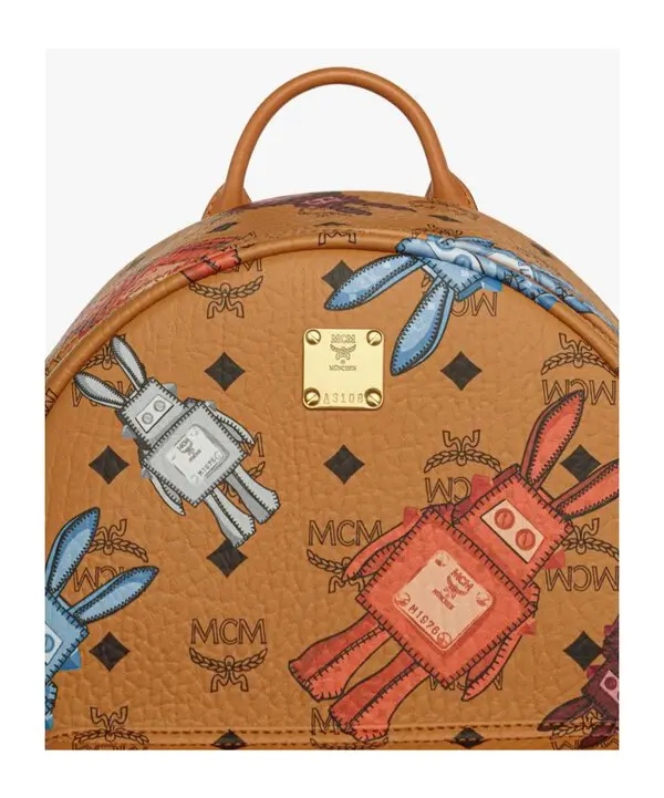 Mcm Stark Vi Printed Backpack - Brown