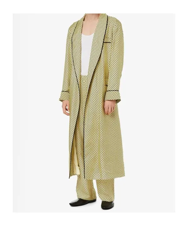 TOM FORD Diamond Printed Satin Twill Robe