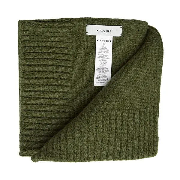 COACH Embossed Knit Muffler - Olv