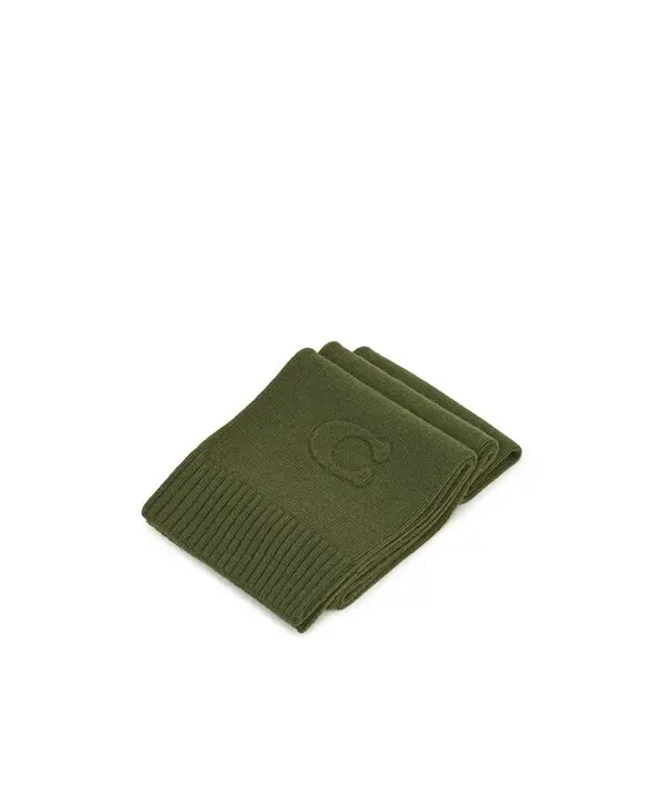 COACH Embossed Knit Muffler - Olv