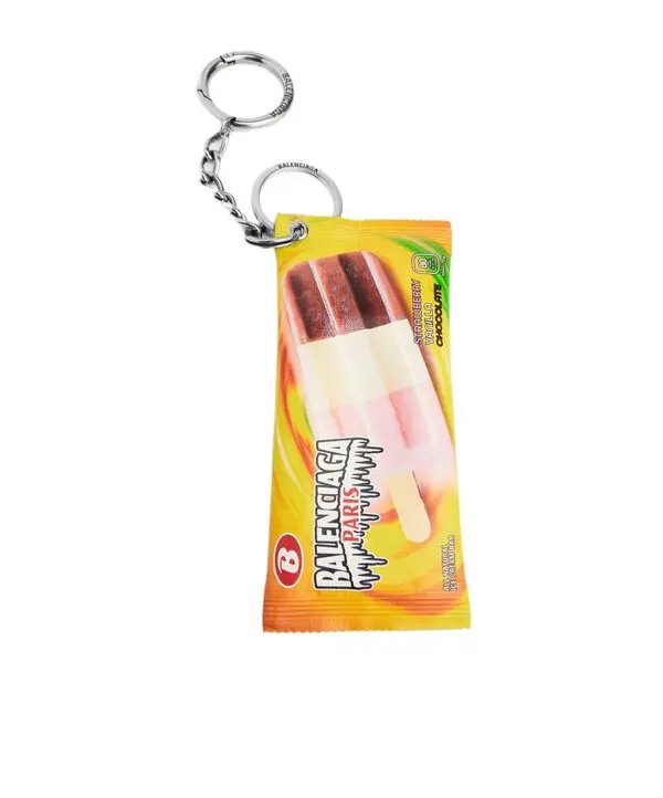 Balenciaga Ice Cream Pouch Keyring - Yellow