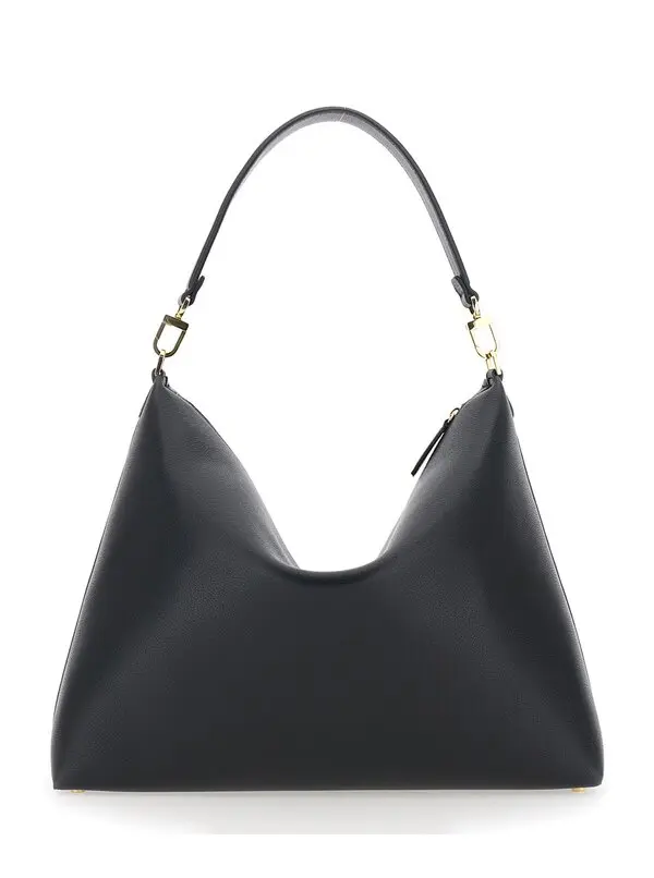 TOTEME Medium Bevel Grained-leather Bag - Black