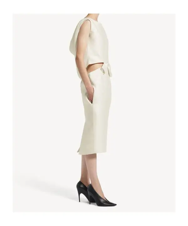 Balenciaga Sleeveless Boatneck Dress With Bow Detail And Cut-outs